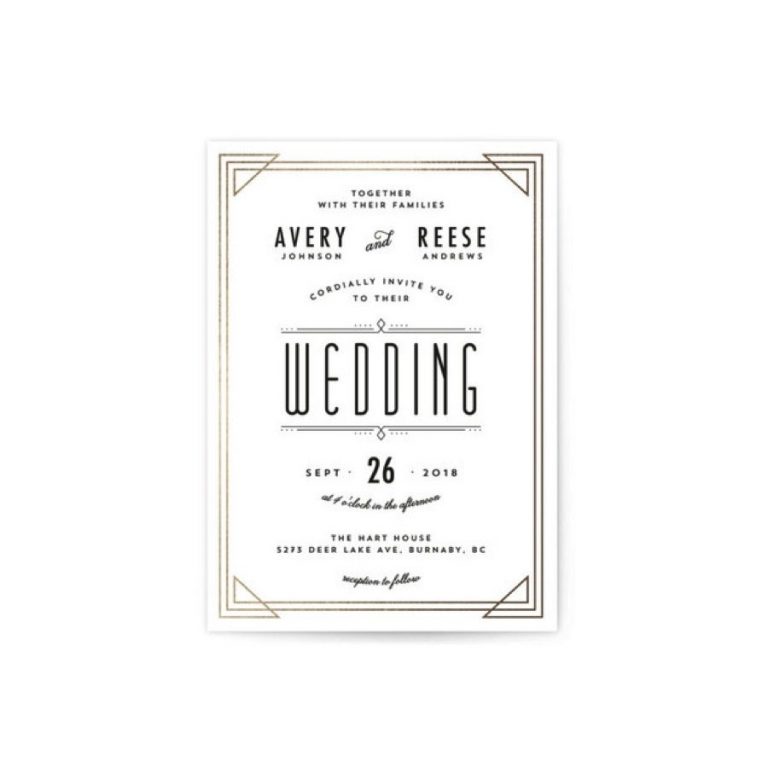 Vintage Style Invitations | 1920s + Art Deco Invites | The Deco Shop